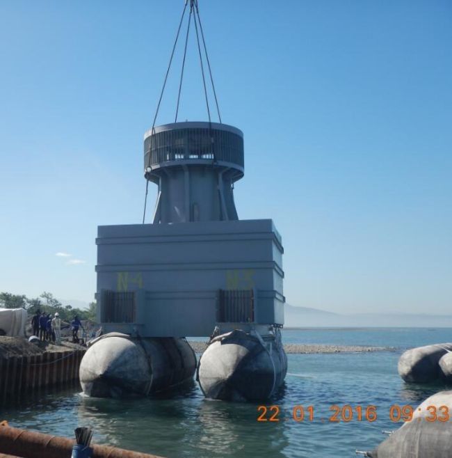 Floating Type Marine Salvage Airbags Good Air Tightness Sunken Barge ...